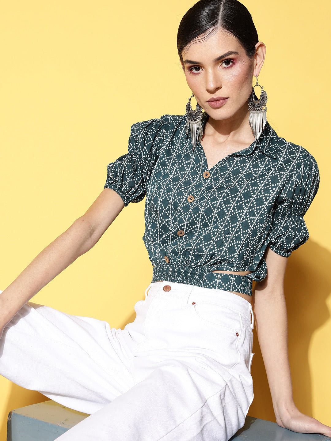 Geometric Crop Top – Yufta Store
